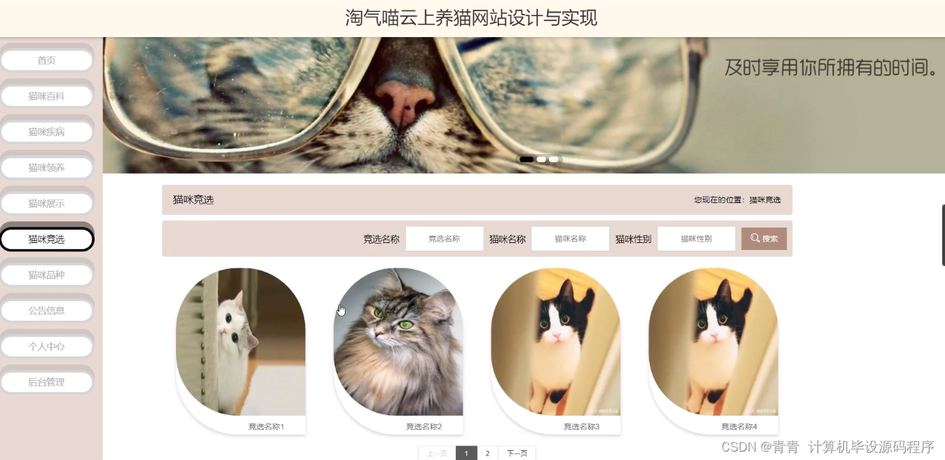 Nodevue毕设淘气喵云上养猫网站设计与实现（程序mysqlexpress） Csdn博客