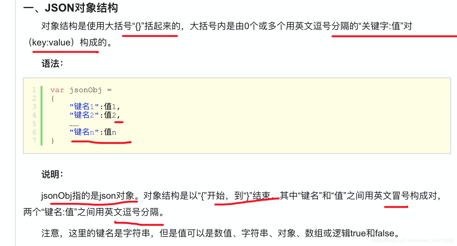 学一波 json （一） 定义 + json对象结构 + JSON数组结构_带有数组的json怎么定义-CSDN博客