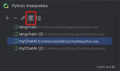 在pycharm中切换Miniconda中创建的环境提示：please specify a different sdk name的解决方案。-CSDN博客