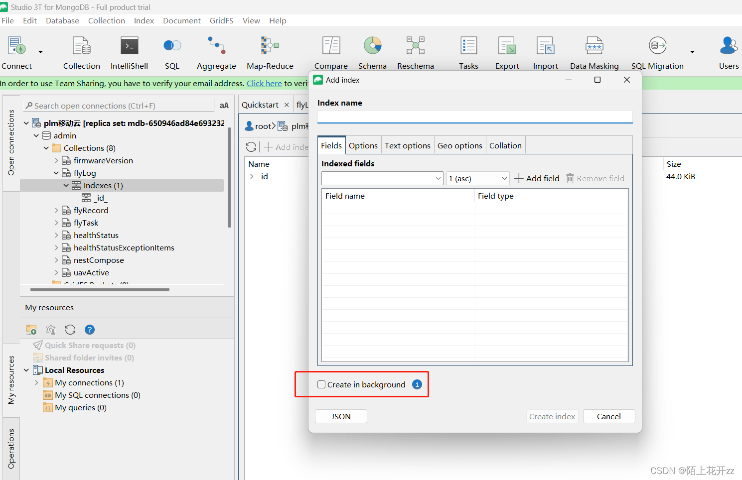 MongoDB添加SSH代理和添加索引_mongodb 需要设置ssh-CSDN博客
