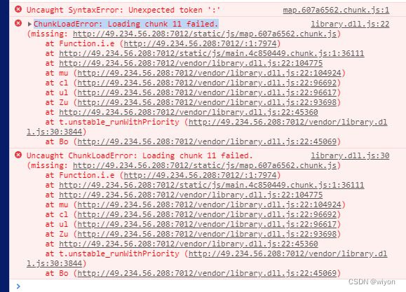 生产环境chunkloaderror Loading Chunk Xx Failed报错 Csdn博客 9889