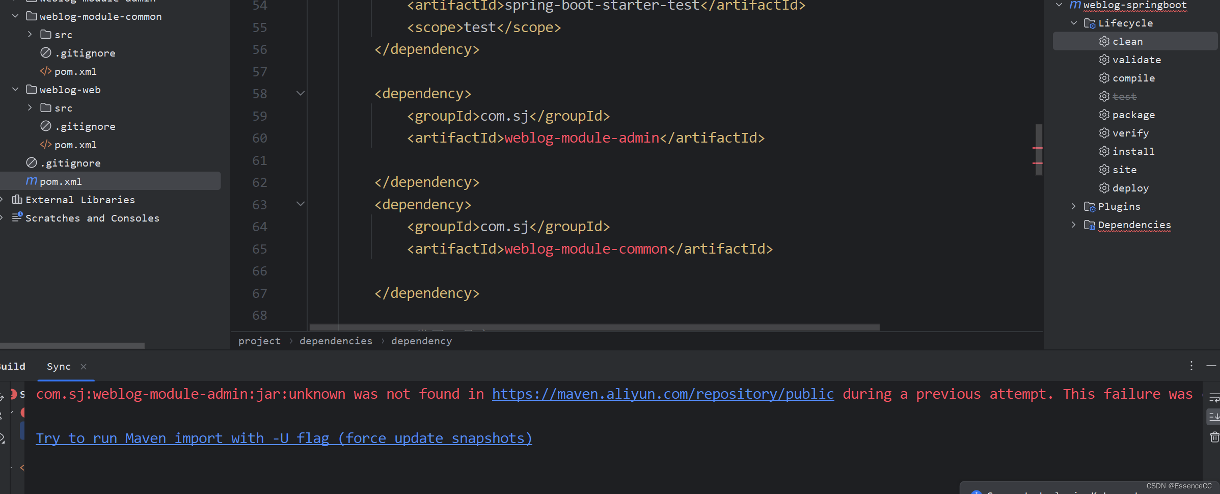 Java maven 父项目pom文件统一版本管理子项目找不到依赖_java父类项目pom不在本地依赖中-CSDN博客