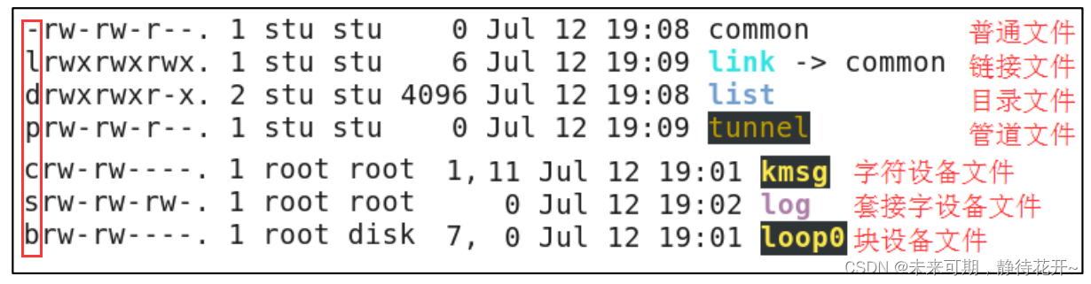 Linux基础（四）：linux系统文件类型与文件权限linux设置文件类型 Csdn博客