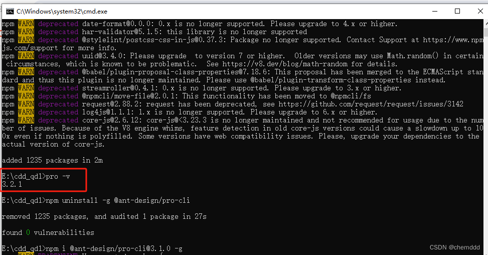 重装前端整体流程_ant design pro cli降到3.1.0版本吧-CSDN博客
