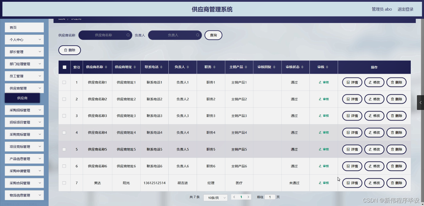 Java计算机毕业设计供应商管理系统（附源码springboot开题论文部署） Csdn博客