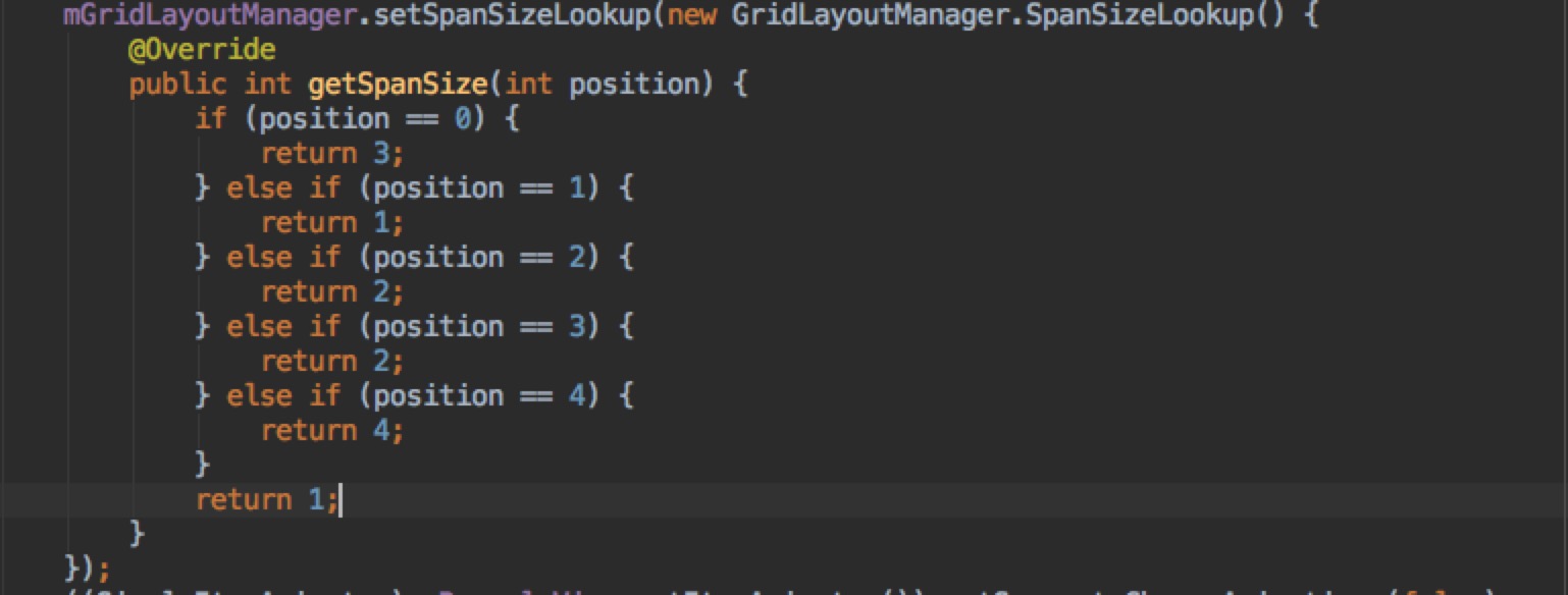 recyclerView中GridLayoutManager实现每一行不同布局的问题_gridelayoutmanger 底部加载更多-CSDN博客