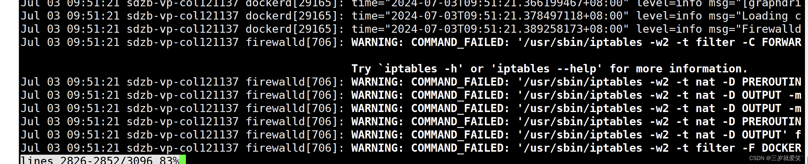 firewall导致docker启动失败问题小记_firewalld docker-CSDN博客