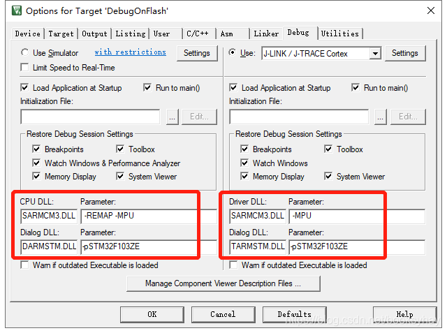 KEIL-MDK仿真STM32系列CPU的调试参数设置_darmstm.dll-CSDN博客
