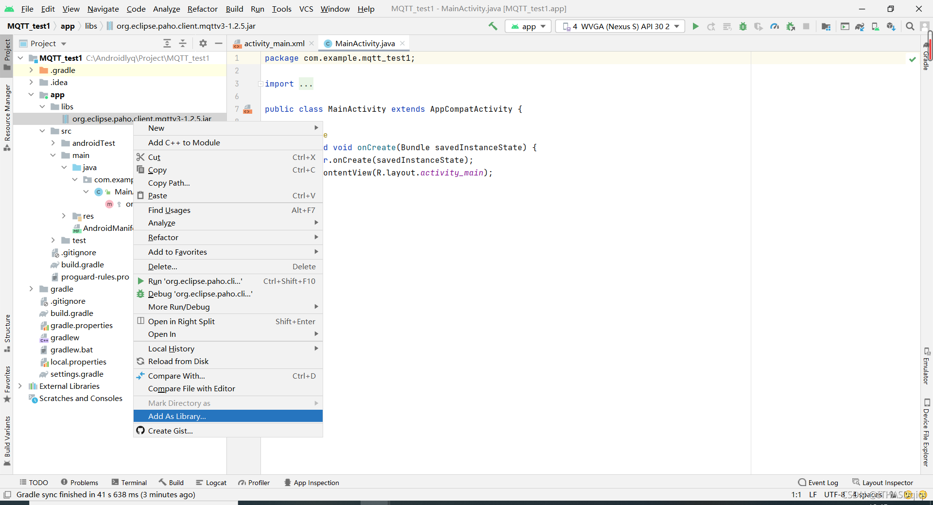 基于android studio 开发MQTT入门上手_android studio mqtt-CSDN博客
