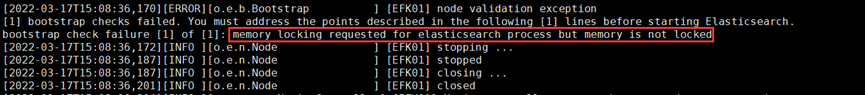 启动elasticsearch报错处理方式_bootstrap check failure [1] of [1]: memory locking-CSDN博客