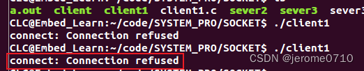 socket编程中的客户端连接失败：Connection refused问题_socket connection refused-CSDN博客