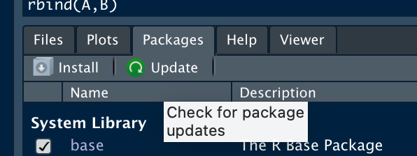 Day2 R (Rstudio) 的更新，R 中包的安装与更新_rstudio更新-CSDN博客
