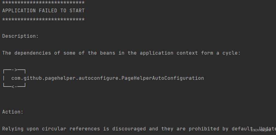 PageHelper循环依赖com.github.pagehelper.autoconfigure.PageHelperAutoConfiguration解决-CSDN博客