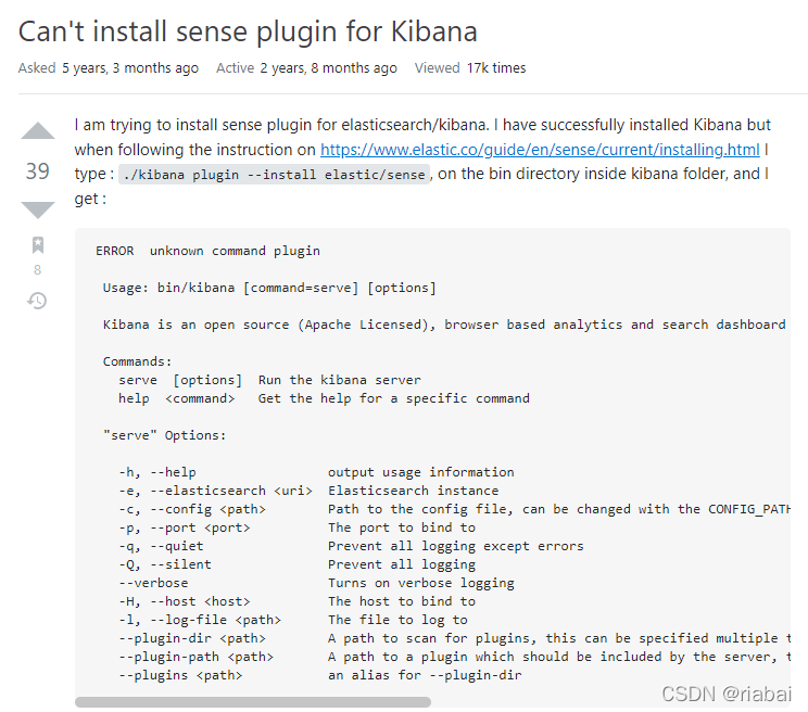 Can‘t install sense plugin for Kibana_无法为kibana安装sense plugin-CSDN博客