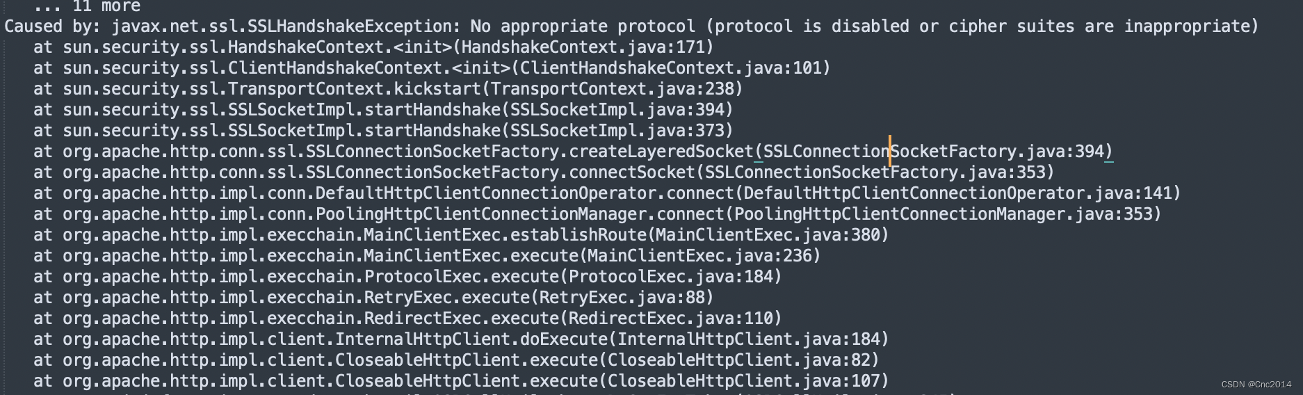 Java调用ssl异常，javax.net.ssl.SSLHandshakeException: No appropriate protocol_at sun.security.ssl ...