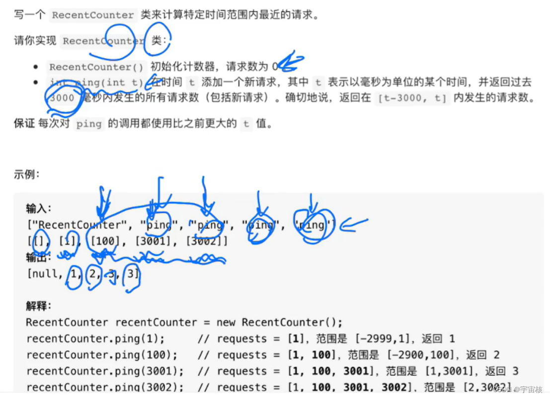力扣（LeetCode）第933题 -- 最近的请求次数_力扣933-CSDN博客