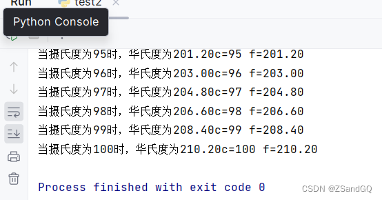 Python编程练习与解答 练习65：温度换算表_温度对照表python-CSDN博客