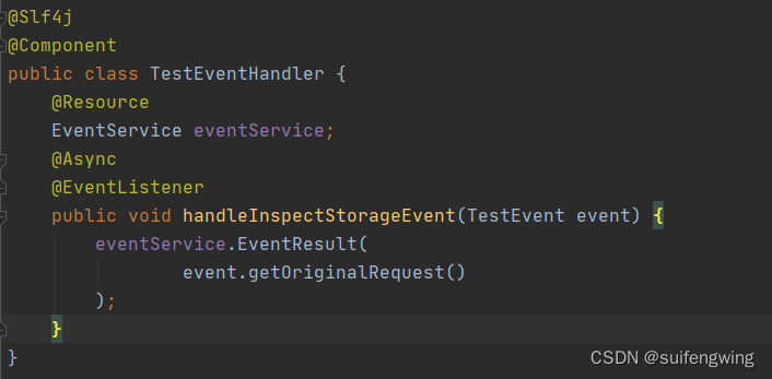 Java 使用spring ApplicationEventPublisher接口实现事件发布功能，并用@EventListener标记一个方法为事件监听器方法，以便在特定事件发生时自动调用该 ...
