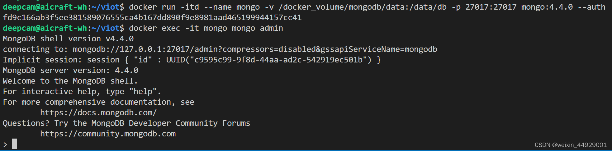 docker安装mongodb4.4.0-CSDN博客