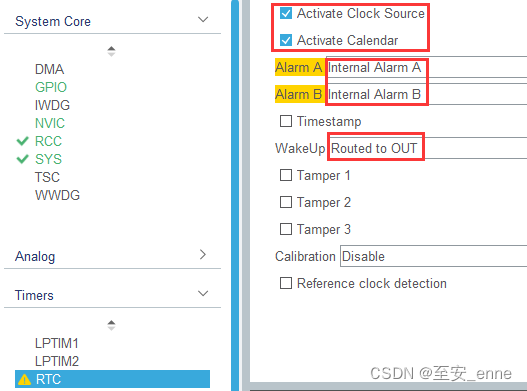 STM32CUBEIDE配置RTC的时钟唤醒功能和闹钟(Calendar&Alarm)_stm32 rtc wakeup-CSDN博客