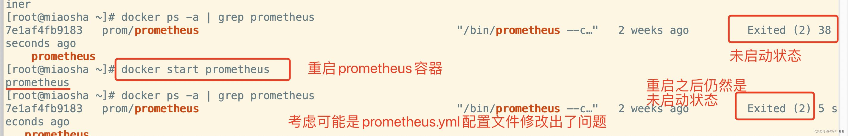 prometheus.yml如果没有修改对启动不了prometheus容器_配置prometheus.yml后无法启动-CSDN博客
