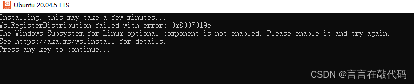 Fix: WSLRegisterDistribution Failed with Error 0x8007019e_wslregisterdistribution failed with ...