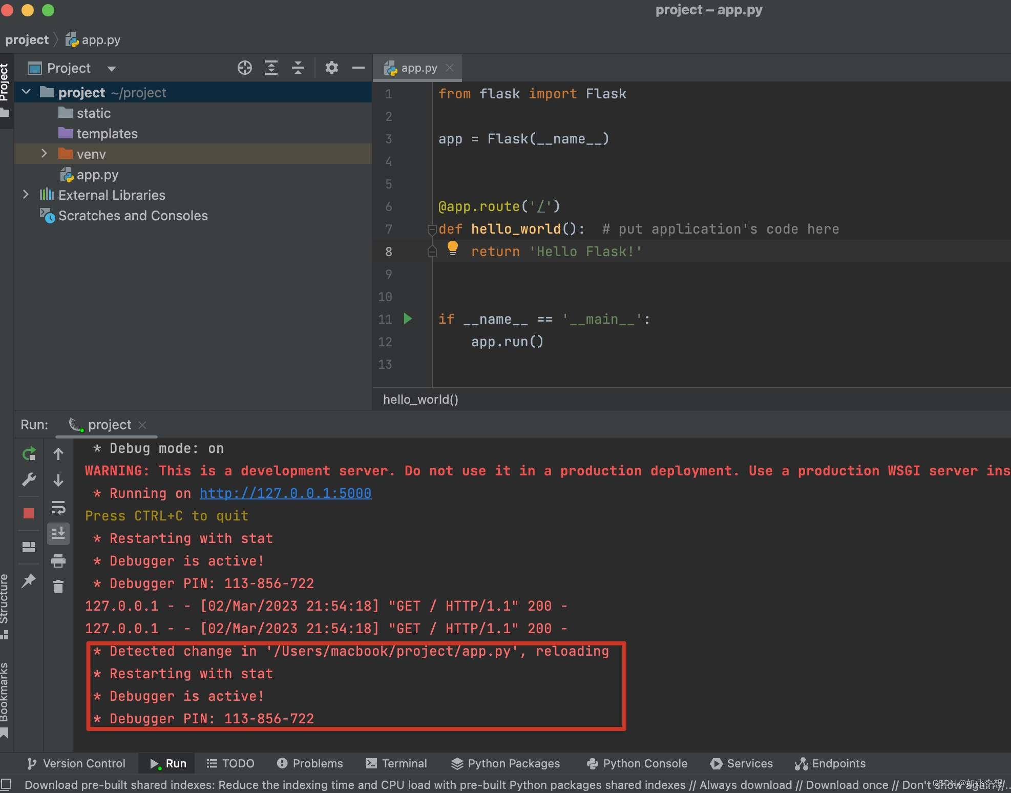 Flask项目配置_flask host-CSDN博客