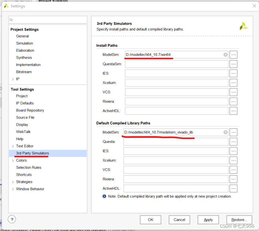 vivado2019.1关联modelsim仿真_vivado和modelsim联合仿真方法-CSDN博客