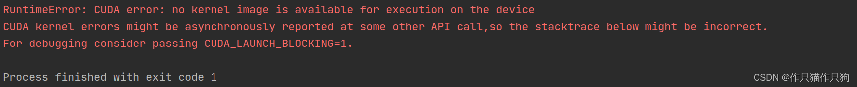 出现错误（已解决）RuntimeError: CUDA error: no kernel image is available for execution on the device CUDA ...