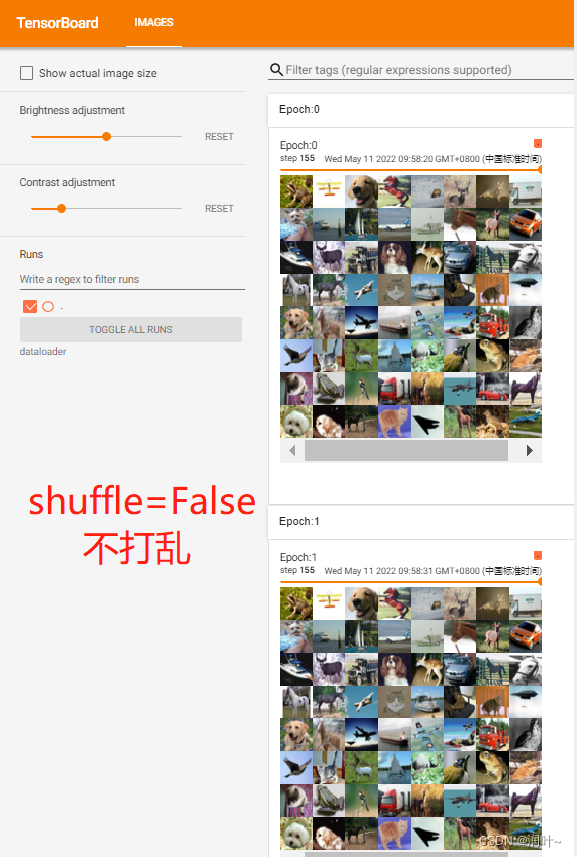 PyTorch快速入门教程【小土堆】-DataLoader的使用_set to true to have the data reshuffled at every e-CSDN博客