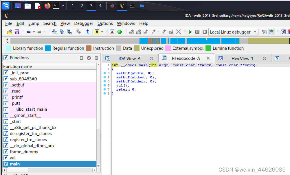 从零开始做题：逆向wdb_2018_3rd_soEasy_ctf 逆向题目so easy-CSDN博客