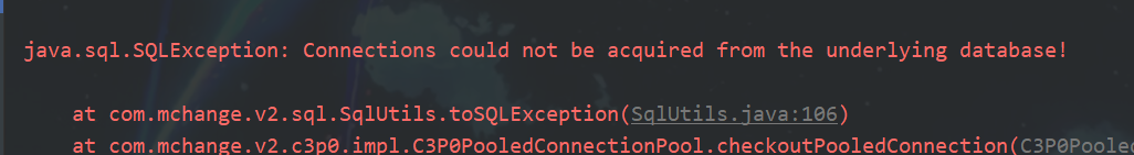 解决：Connections could not be acquired from the underlying database!-CSDN博客