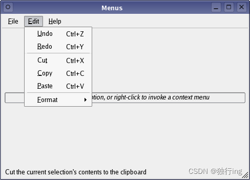 Menus Example：菜单示例_menu.exec-CSDN博客