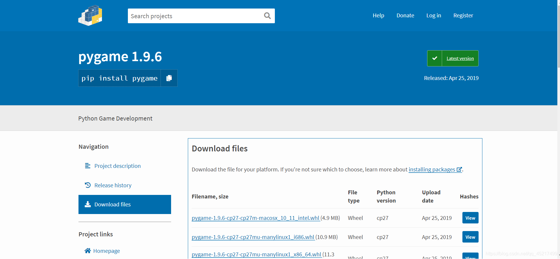 win10上python安装pygame_whl555333.me-CSDN博客