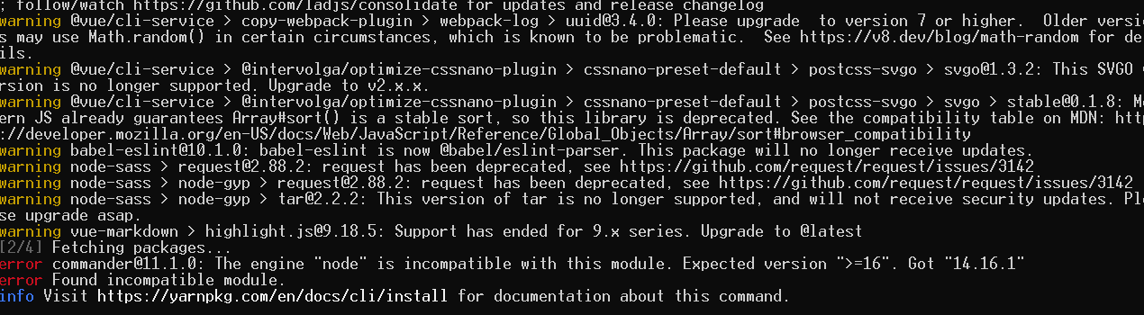 npm pnpm yarn 报错或常见问题处理集锦_npm安装yarn报错-CSDN博客