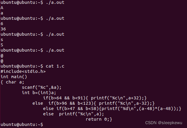 day5作业_#include int main() { int a,b,c,d; a = 1-CSDN博客