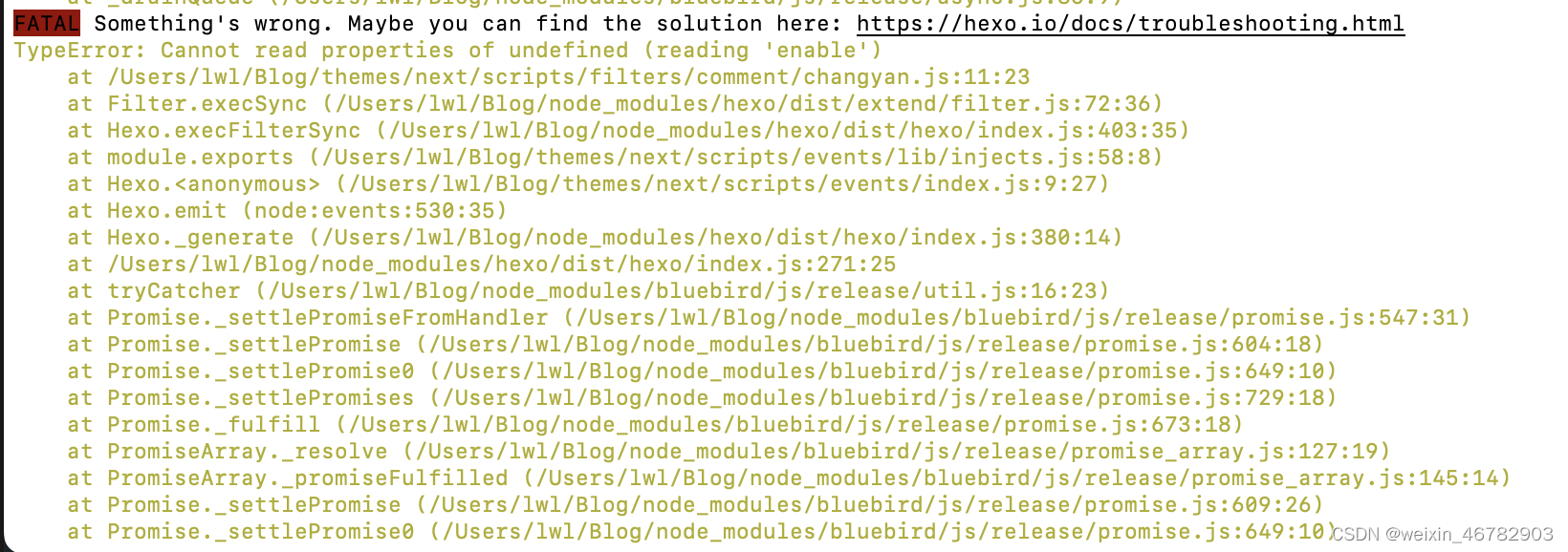 hexo+next报错：TypeError: Cannot read properties of undefined_typeerror: cannot read properties of ...