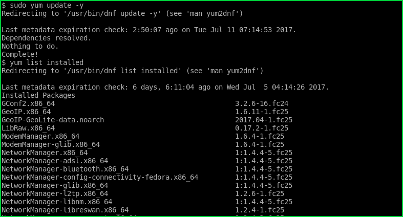 使用Yum Update更新Fedora，CentOS，RHEL软件包-CSDN博客