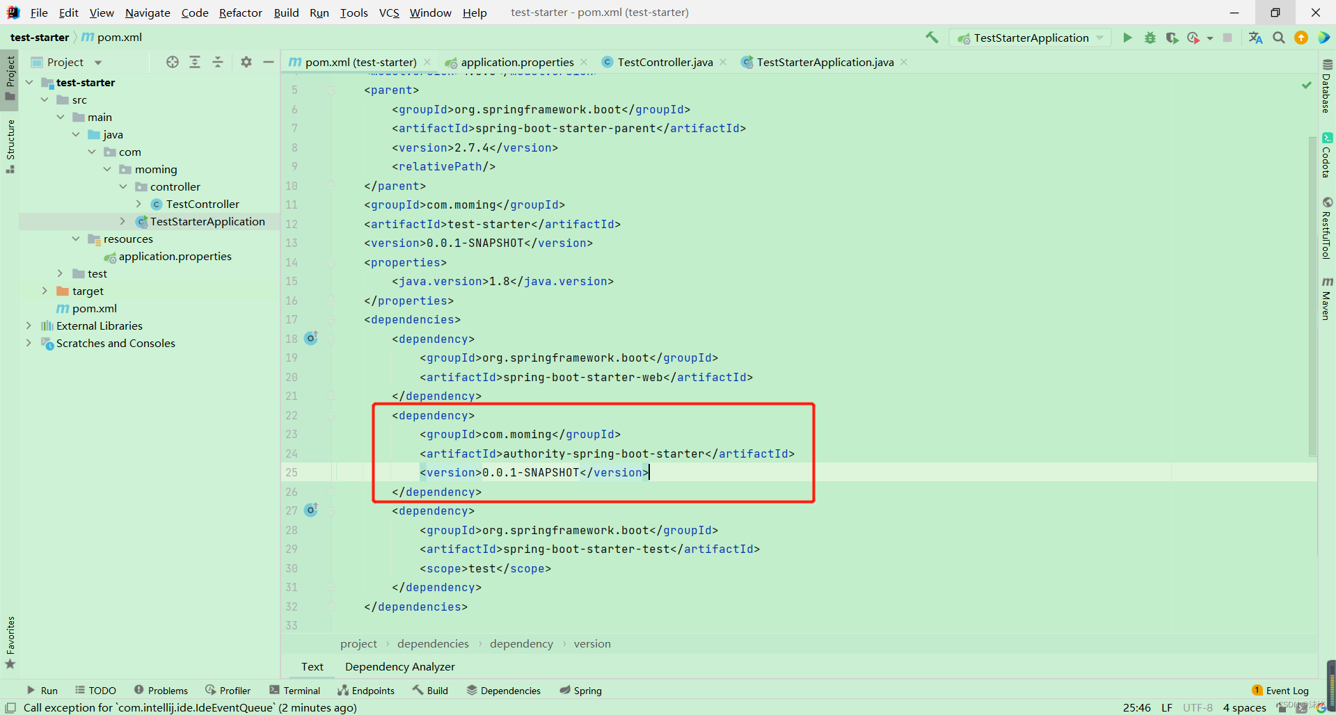 [SpringBoot] 自定义spring-boot-starter_spring-boot-starter-task-CSDN博客