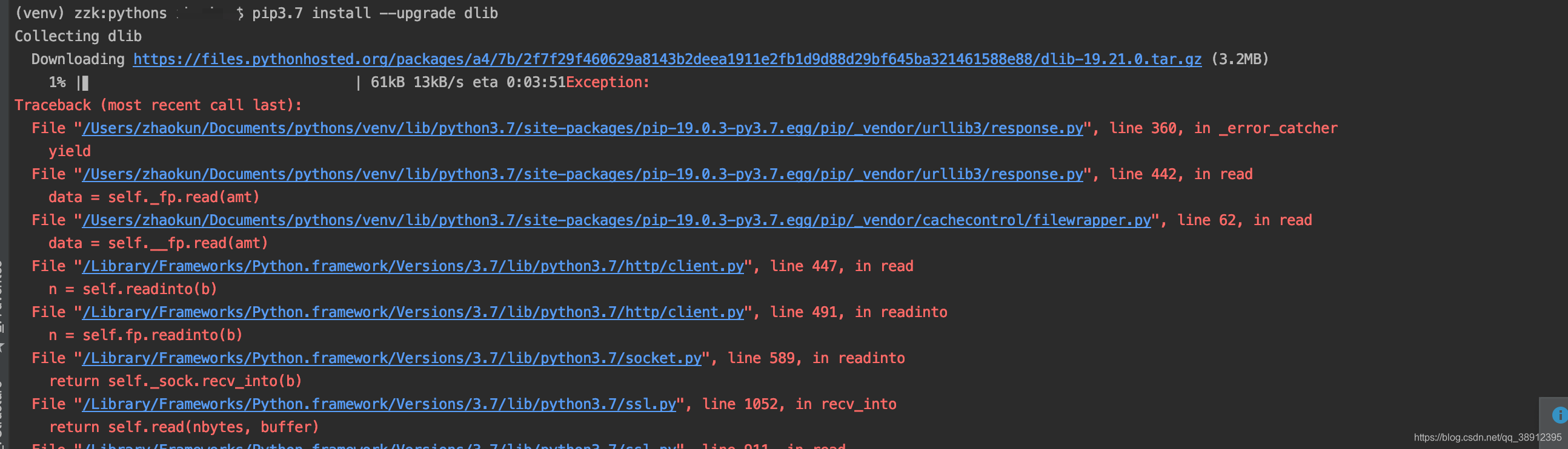 解决pip安装类库报错 pip install --upgrade dlib_pip update dill-CSDN博客