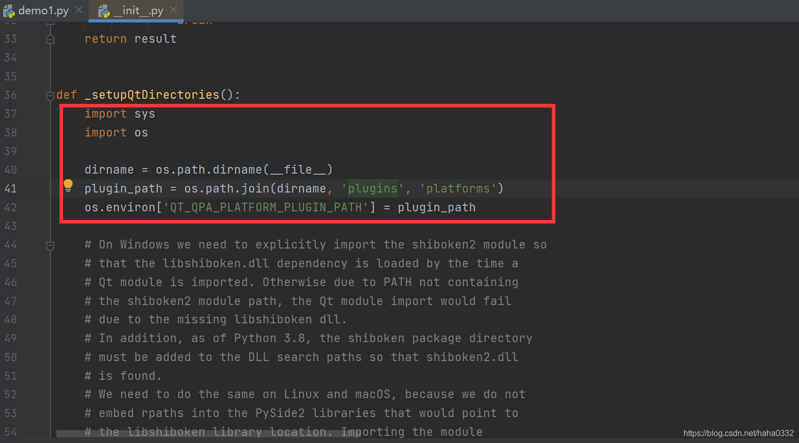 pyside2安装完之后仍然出现This application failed to start because no Qt platform plugin could be ...