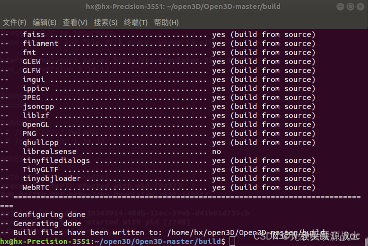 Ubuntu 1804 安装open3d C版本ubuntu1804安装open3d Csdn博客