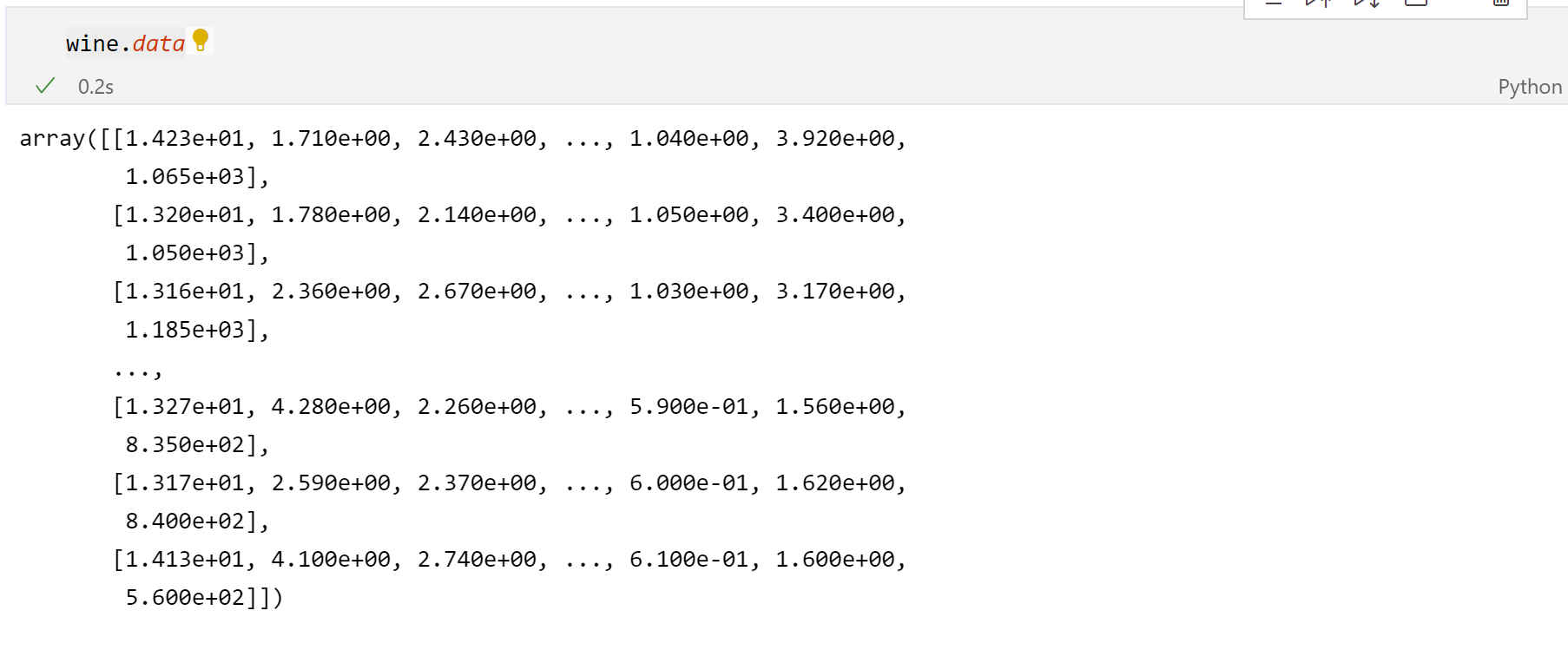 sklearn-决策树的基本使用_加载datasets内置的葡萄酒数据集,输出wine的样本data和目标target 2、输出数据集-CSDN博客