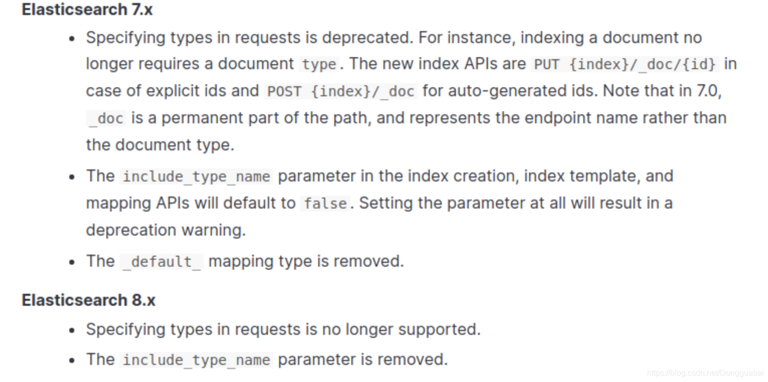 ElasticSearch 7.4.2 Root mapping definition has unsupported parameters-CSDN博客