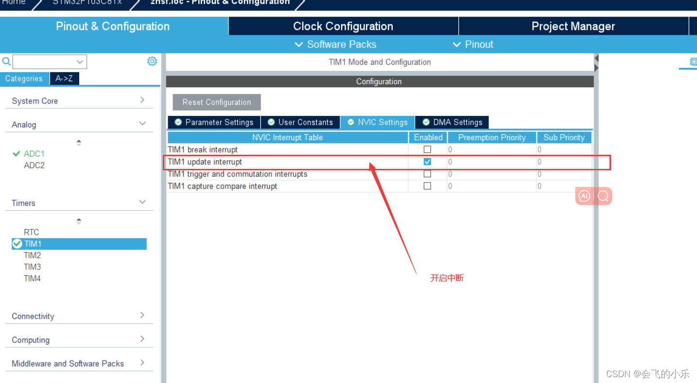 STM32+KEIL5+Cubmax（定时器的使用）_htim->instance==-CSDN博客