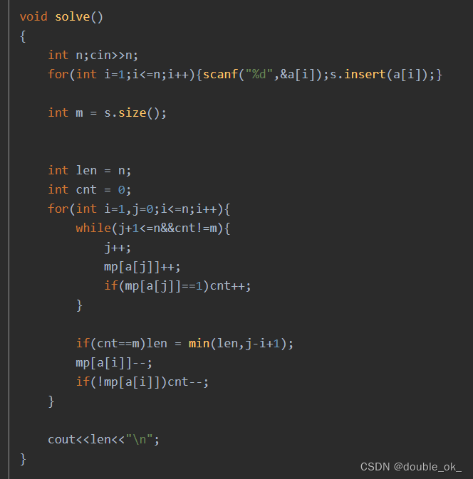 POJ 3320 Jessica‘s Reading Problem 尺取模板题-CSDN博客