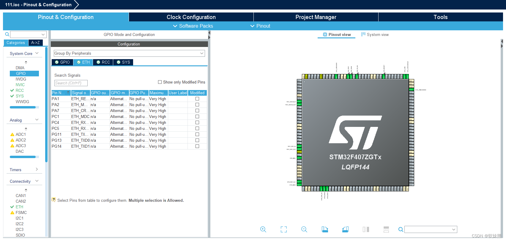 STMCUBEIDE STM32F407ZGT6 FREERTOS LWIP设置_正点原子 stm32f407 freertos lwip-CSDN博客