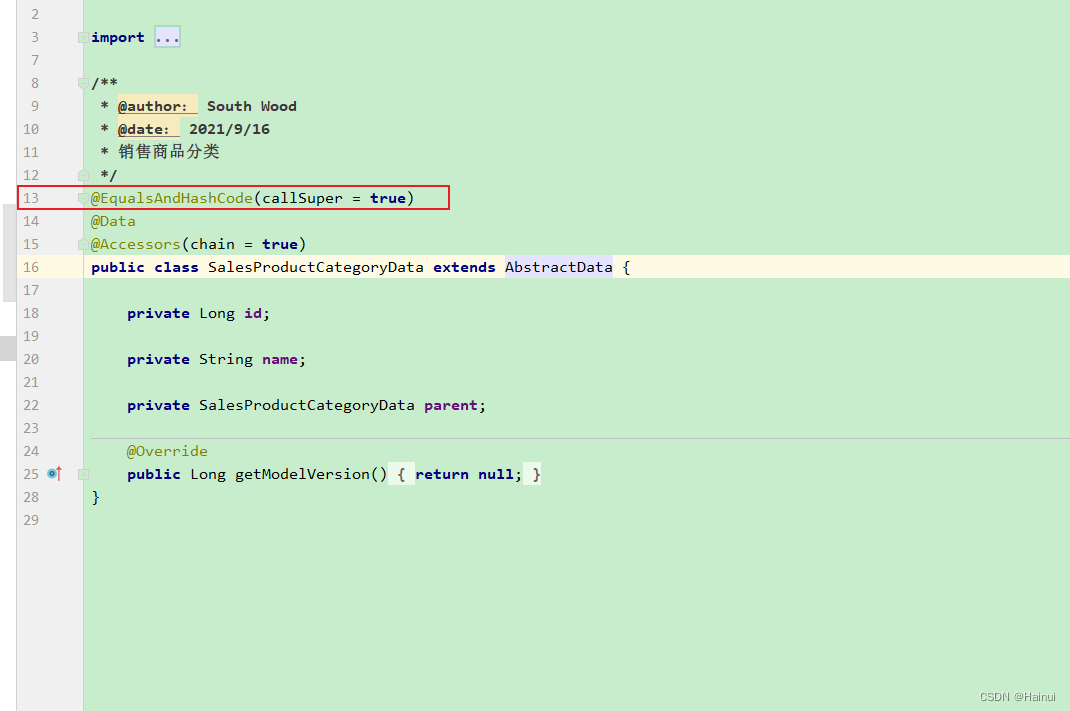 @EqualsAndHashCode(callSuper = true)注解比较父类属性 父类必须重写equals方法_callsupper = false-CSDN博客